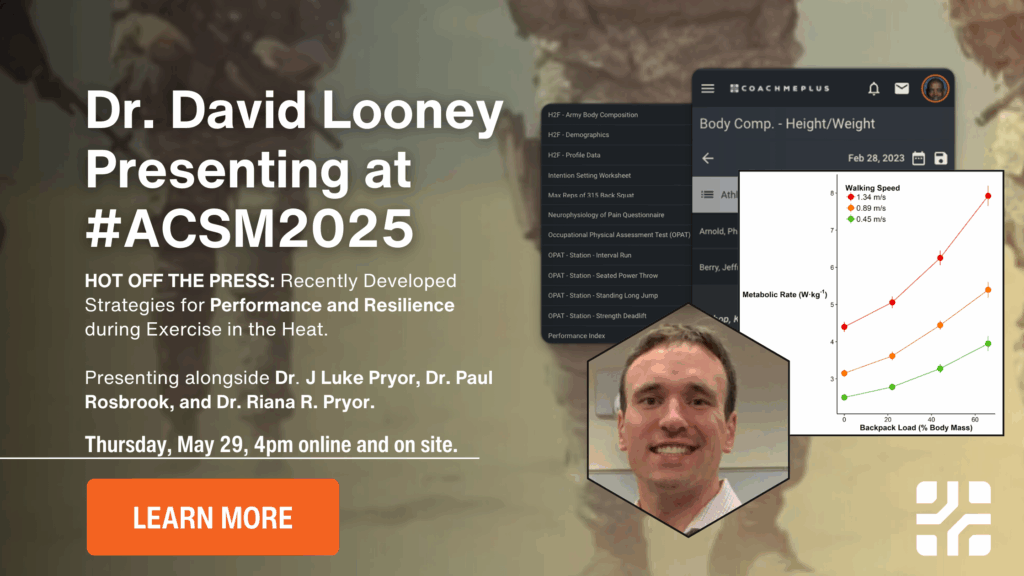 Dr. David Looney to Present at ACSM 2025 - CoachMePlus